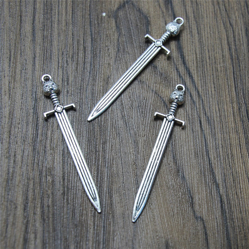 7pcs Sword Charms Silver Tone Game of Throne John Snow Sword - Etsy