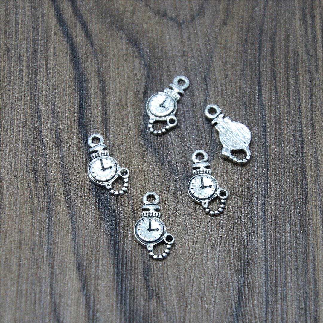 60pcs Pocket Watch Charm Antique Tibetan Silver Pocket Watch Pendants ...
