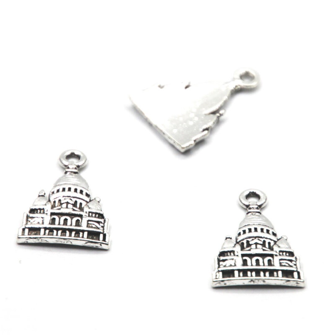 15pcs Church Charm Silver Tone Religious Beliefs Architecture Charms ...