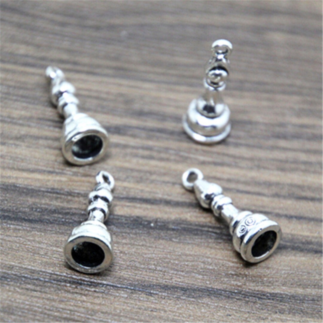 15pcs Chess Charms Silver Tone Chess Charm Pendant 21x8mm - Etsy