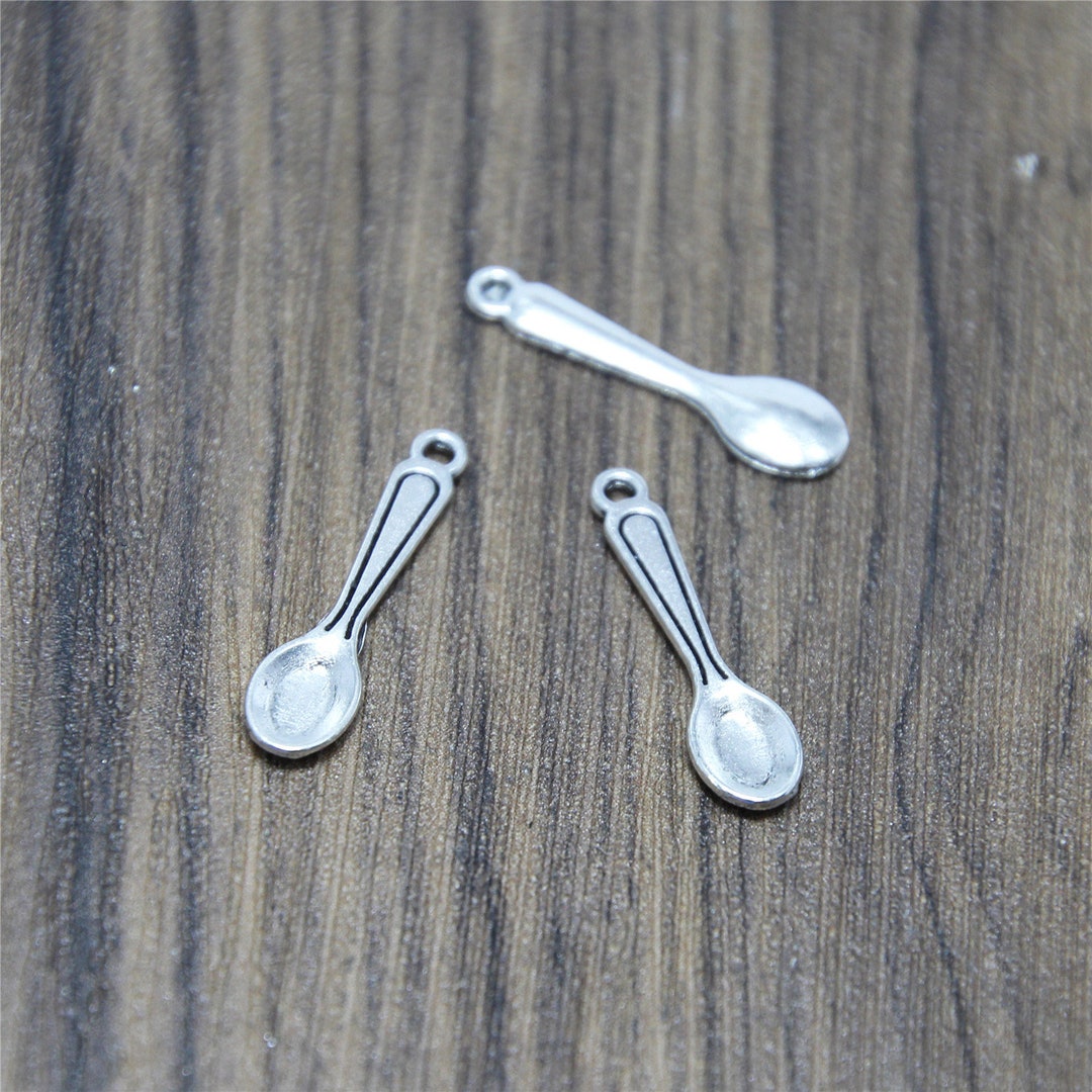 20pcs Spoon Charms Silver Tone 3D Spoon Pendants Charms 24x6mm - Etsy