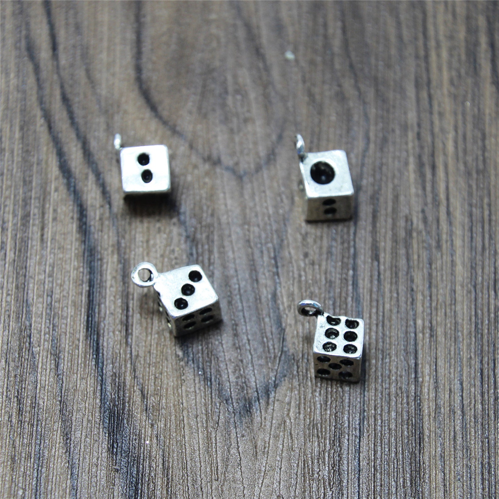 12pcs Dice Charms Antique Tibetan Silver Dice Charms Pendants - Etsy