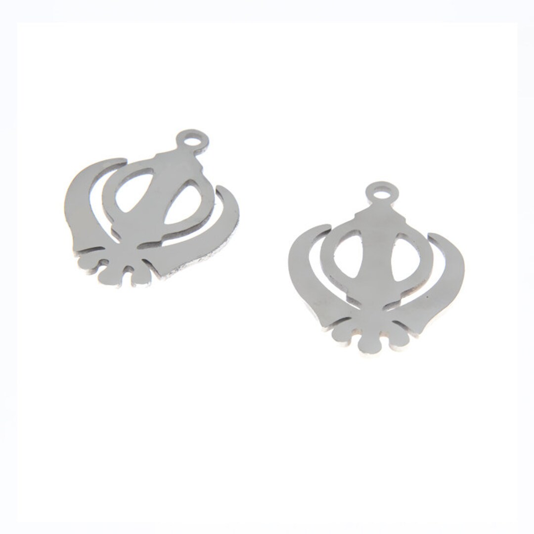 5pcs/lot Khanda Charm Khanda Symbol India Mythology Stainless Steel ...