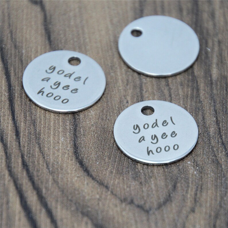 10pcs Yodel Ayee Hooo Charm Silver Tone Message Charm Pendant 20mm - Etsy