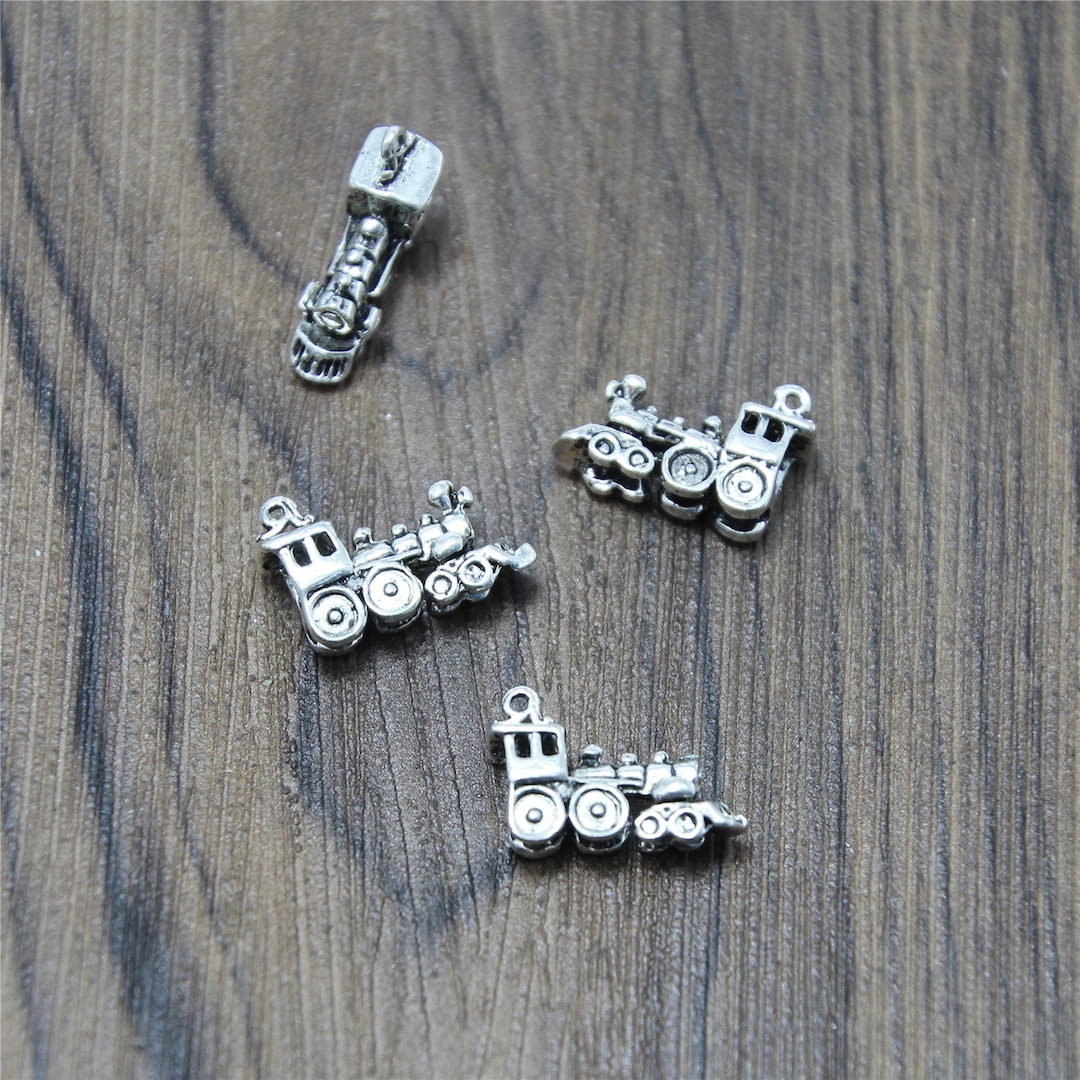 20pcs Antique Silver Train Charms: Zinc Alloy Pendants (20x11x5mm) - Etsy