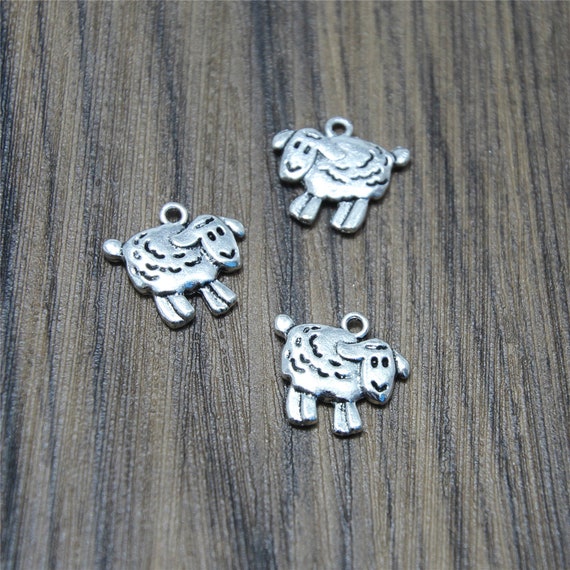 15pcs Sheep Charms Silver 2 Sided Lamb Charms Pendants DIY - Etsy