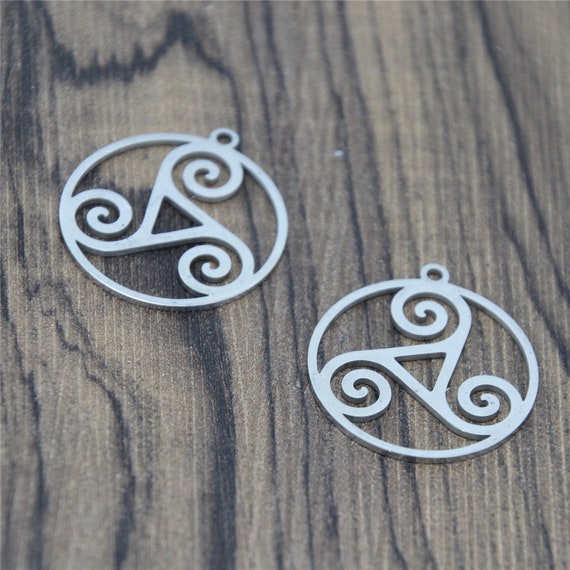 5pcs/lot Triple Spiral Symbol Charm Triskele Emblem Amulet | Etsy