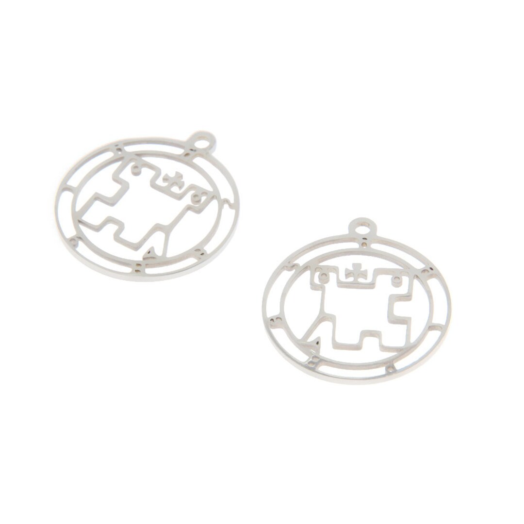 Halphas Symbol Charm: Stainless Steel Goetia Seal Pendant (5pcs/lot) - Etsy