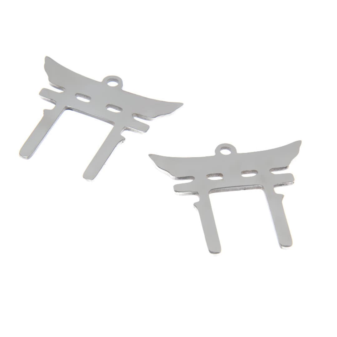 5pcs/lot Shinto Charm Shinto Symbol Japanese Religious Stainless Steel ...