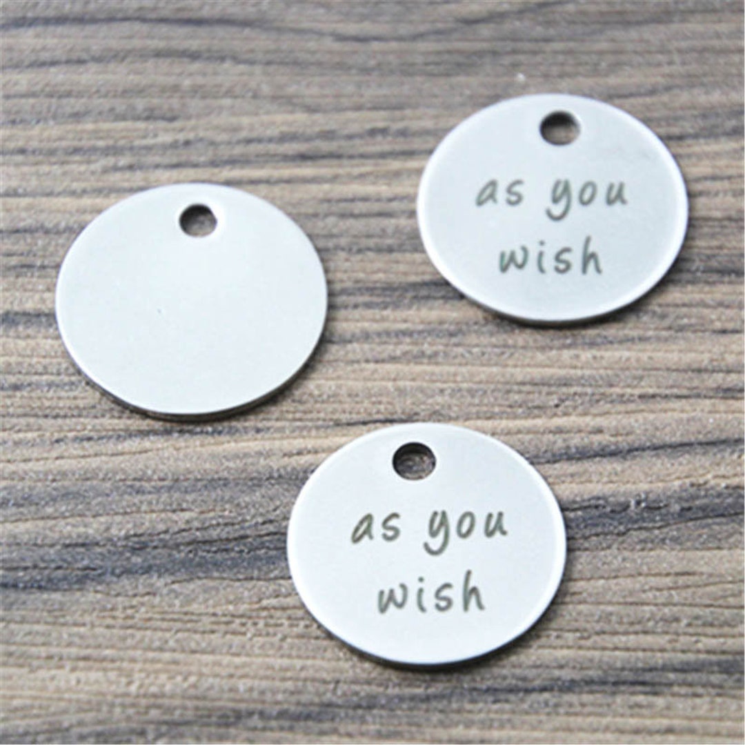 10pcs as You Wish Charms Stainless Steel Message Charm Pendant 20mm - Etsy