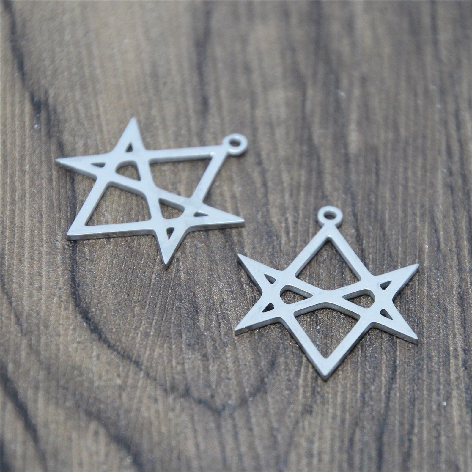 5pcs/lot Unicursal Hexagram Symbol Pendant Stainless Steel | Etsy