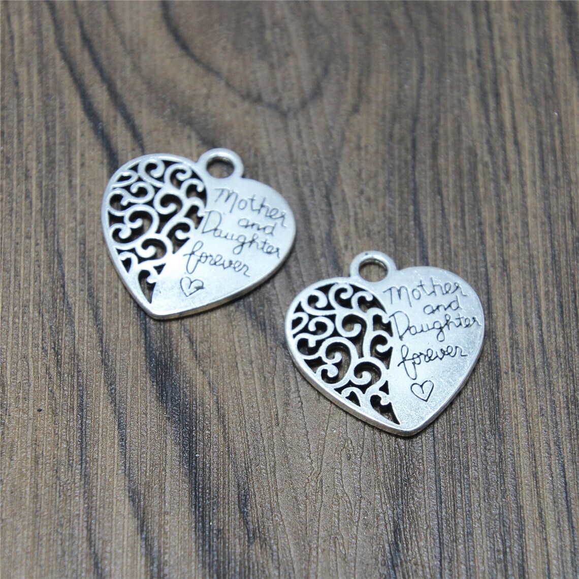 5pcs Mother and Daughter Forever Charms Silver Tone Star 2 | Etsy