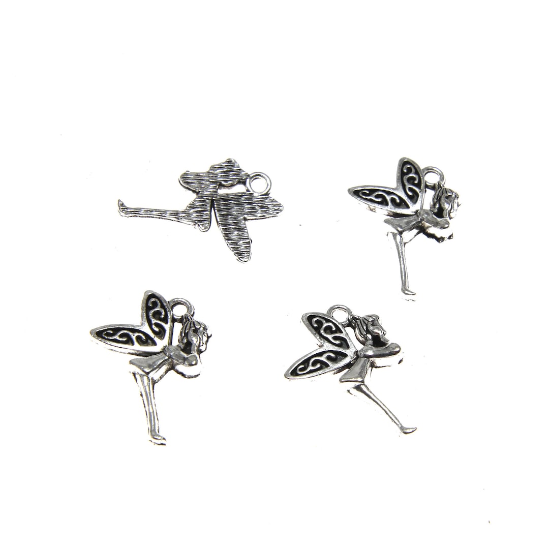 20pcs/lot Fairy Charm Silver Tone Wood Elf Charm Pendant DIY Jewelry ...