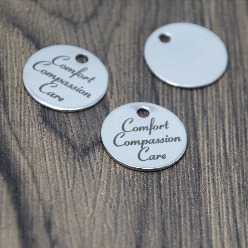 10pcs/lot Kindess Charm Comfort Compassion Care Stainless - Etsy