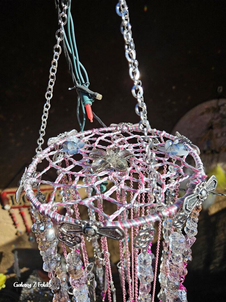 Pretty Little Pink Crystal Wind Chime - Etsy
