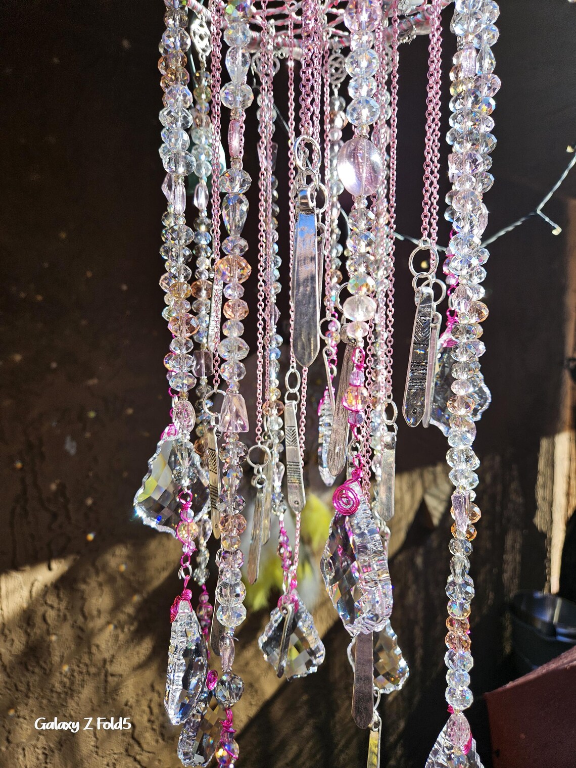 Pretty Little Pink Crystal Wind Chime - Etsy
