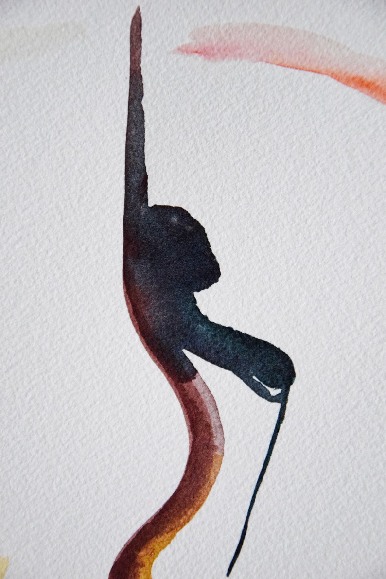 Yoga Wall Art, Zen Print, Spiritual Poster, Abstract Female Watercolor ...