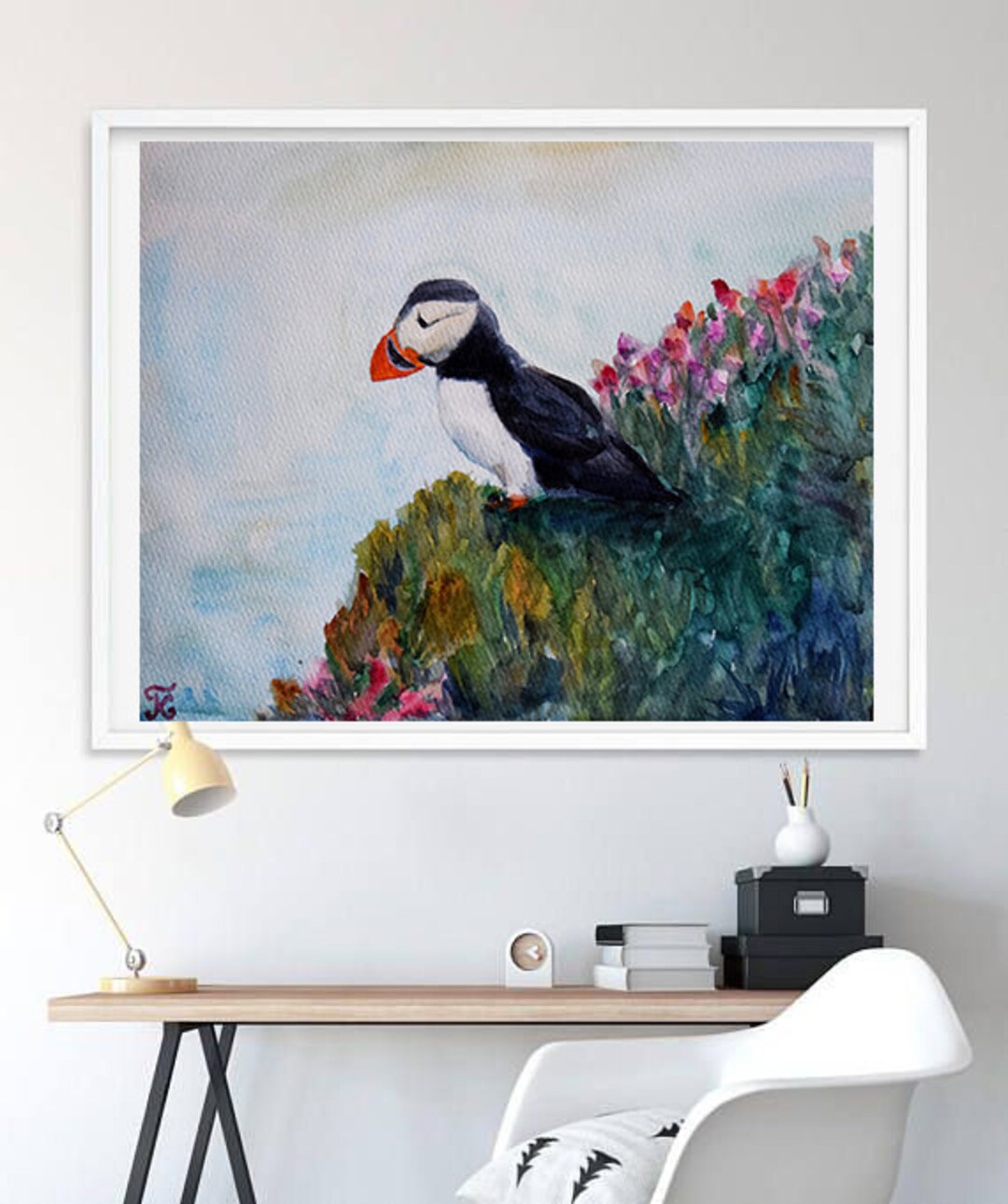 Puffin Print Iceland Puffin Poster Puffin Bird Watercolor - Etsy