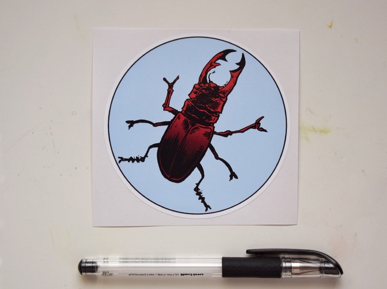 Vinyl Sticker with beetle bug laptop decal | Etsy