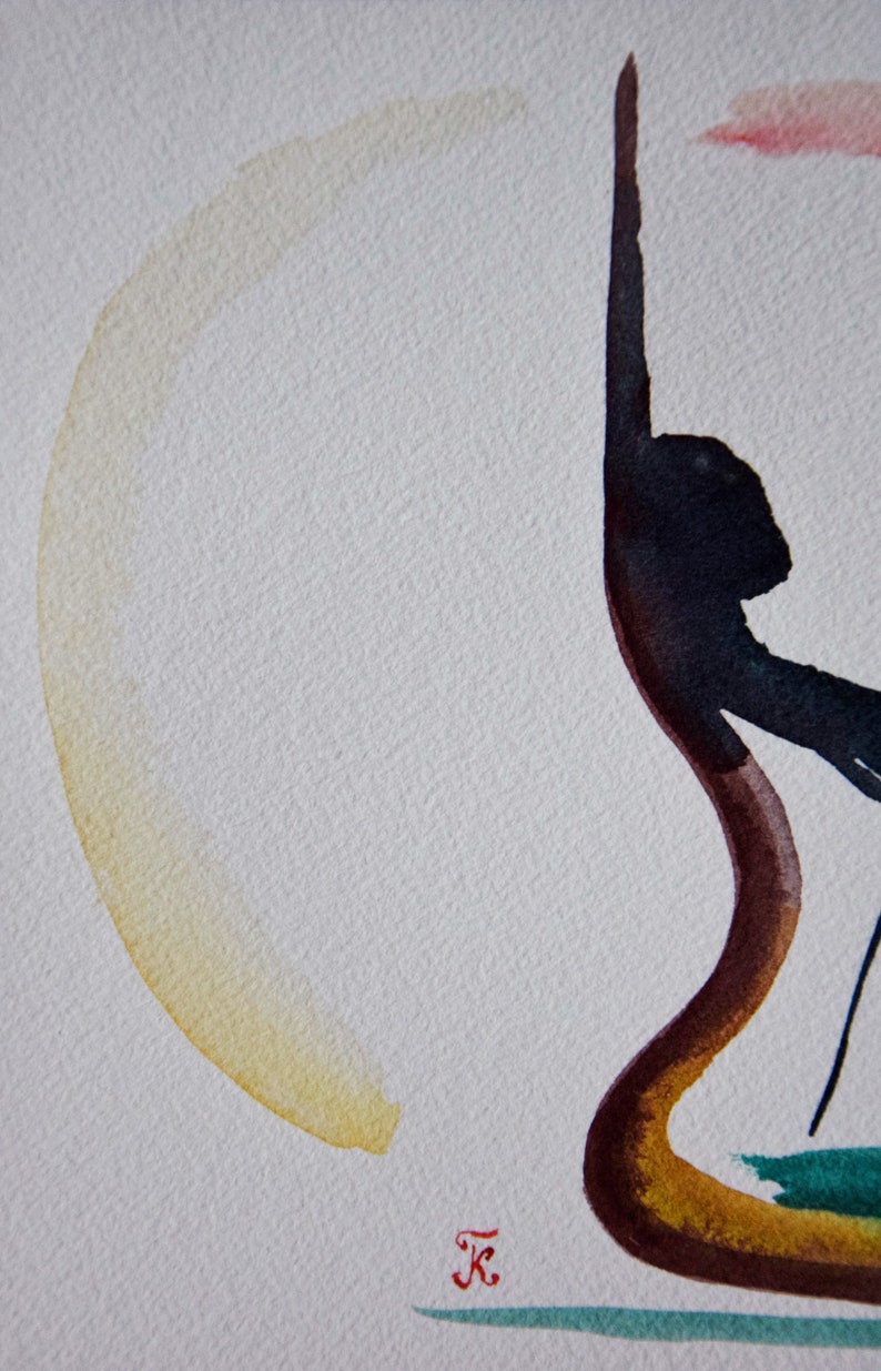 Yoga wall art zen print spiritual poster abstract female | Etsy