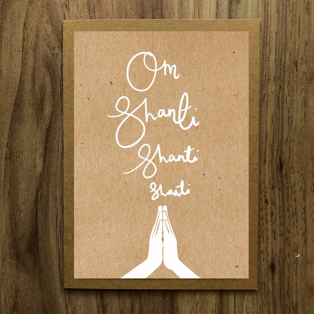 Condolences Thinking of You Hindu With Sympathy Card Om - Etsy UK