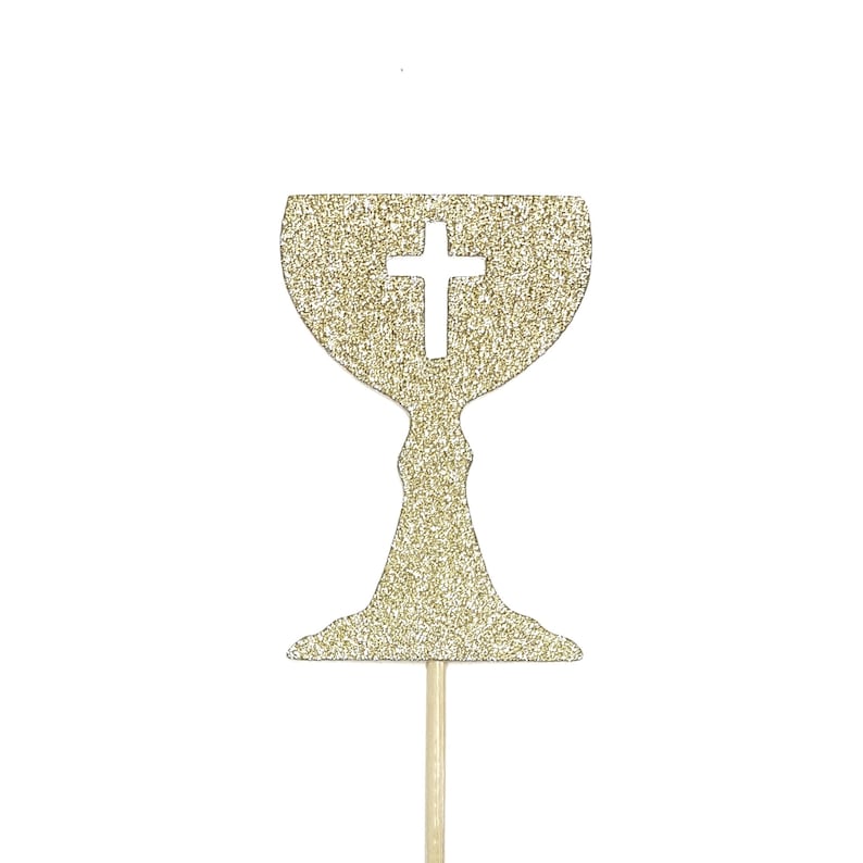 First Holy Communion Cupcake Toppers // Glitter Cross Jesus - Etsy