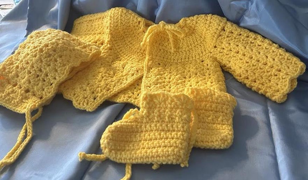 Hand Crocheted in Shell Stitch Baby Sweater - Etsy