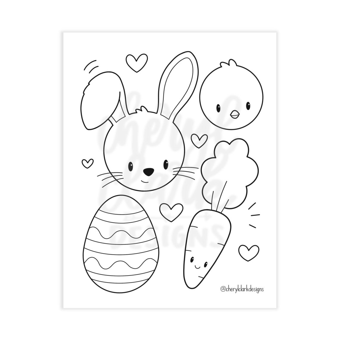 Easter Coloring Pages / Printable Coloring Pages / PDF / Digital ...