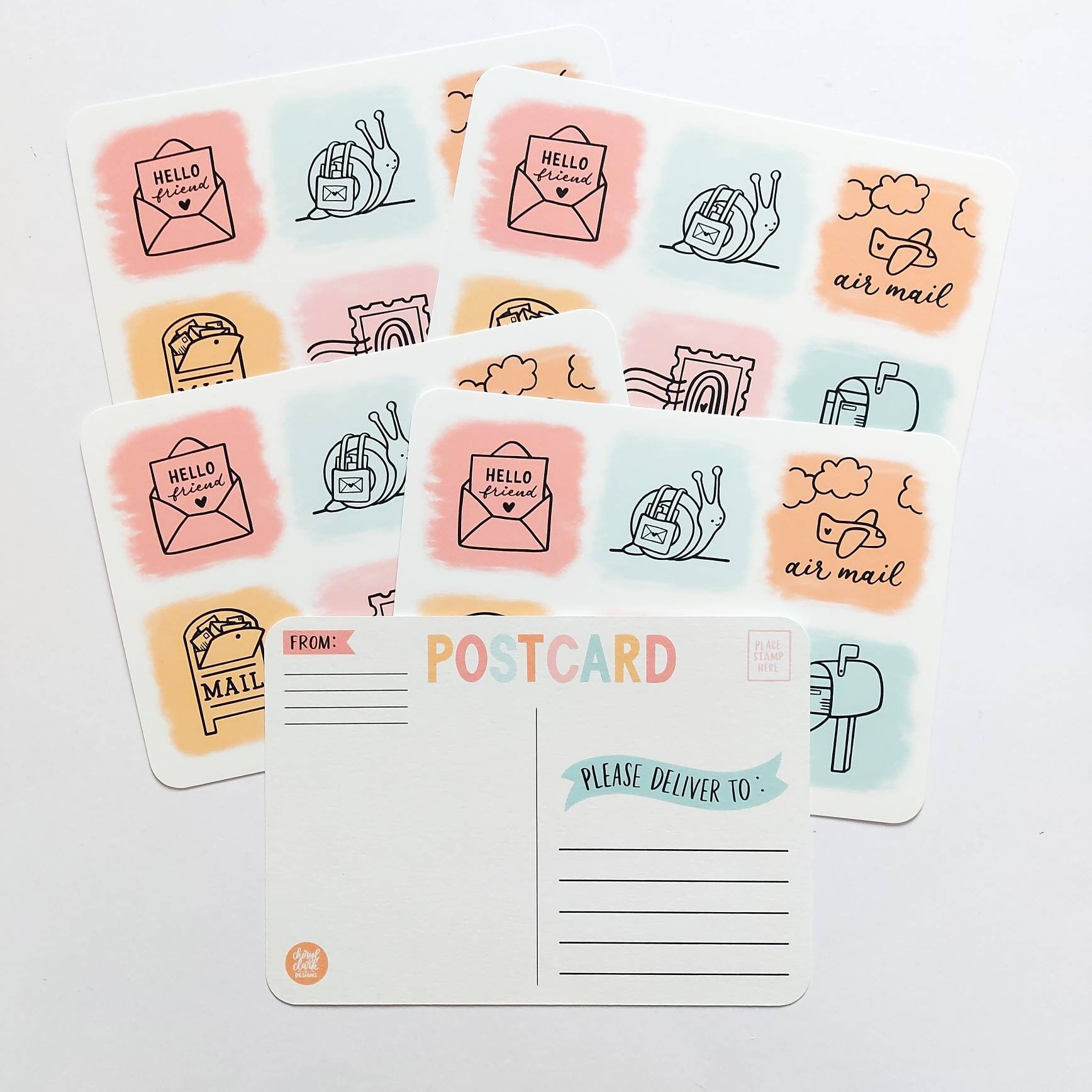 5 Pack of Postcards / Happy Mail / Snail Mail / Pen Pals / 5 X - Etsy