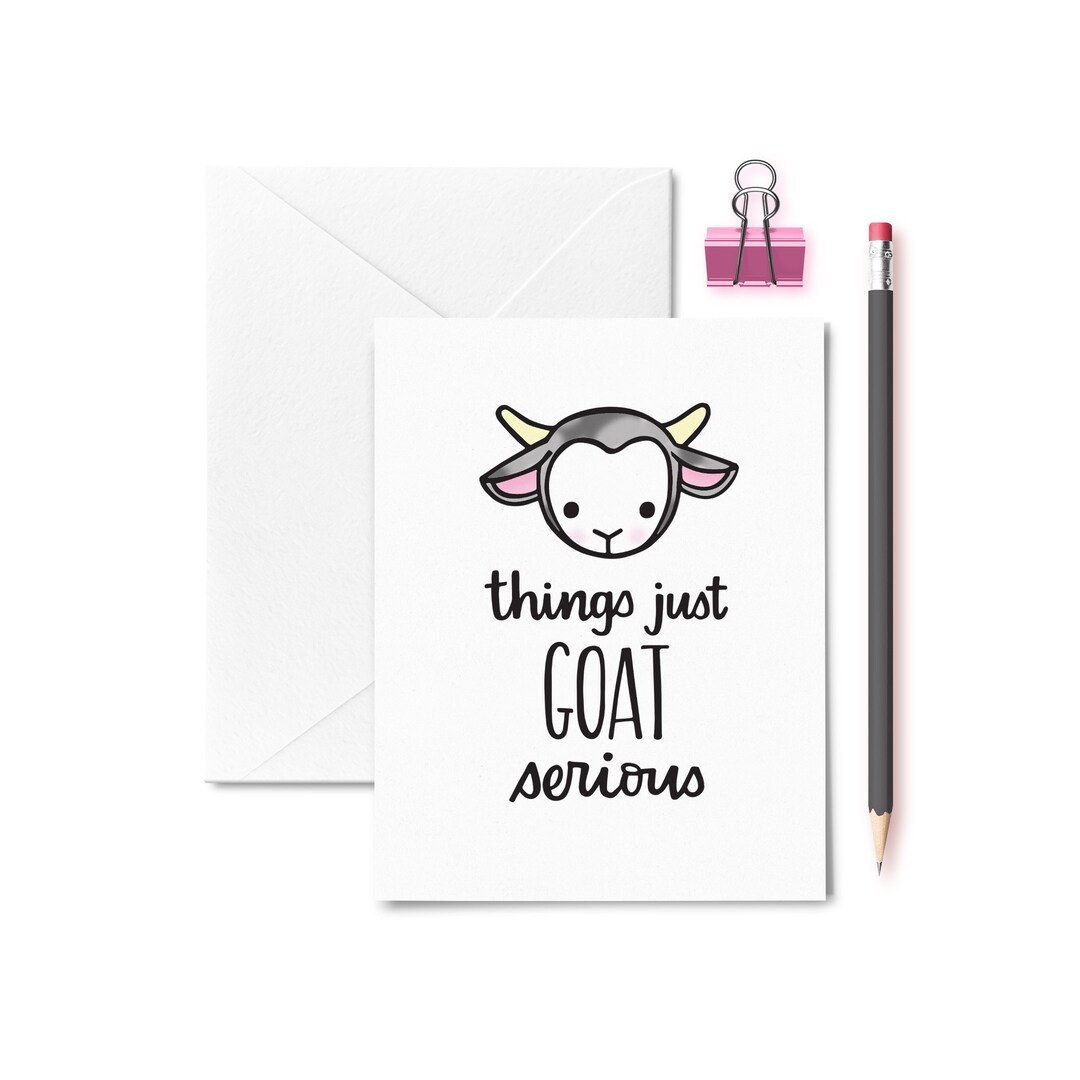 Goat Card / Goat Stationary / Farm Card / Blank Card / Friendship Card ...