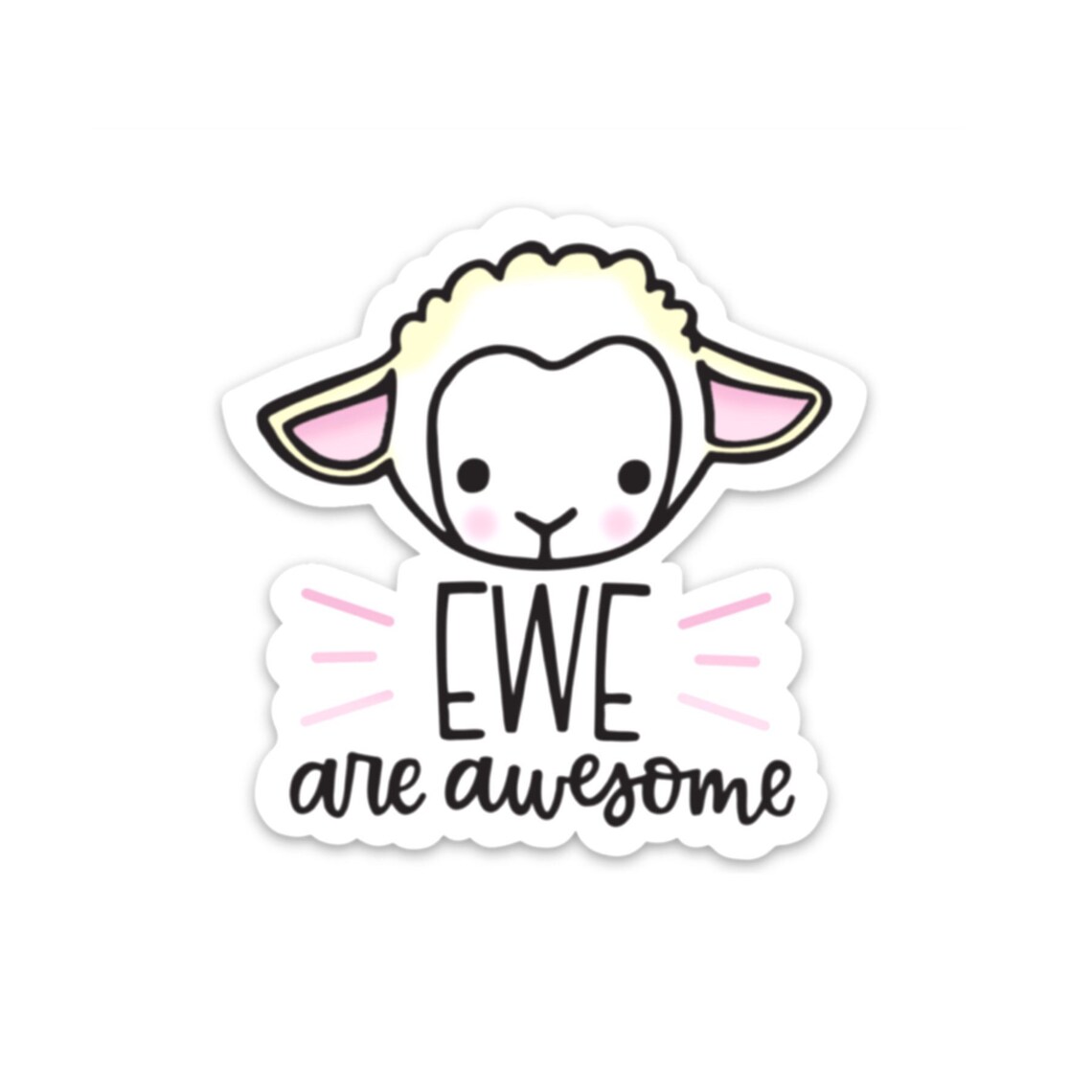 Sheep Vinyl Sticker / Ewe Are Awesome / Die Cut Sticker / - Etsy
