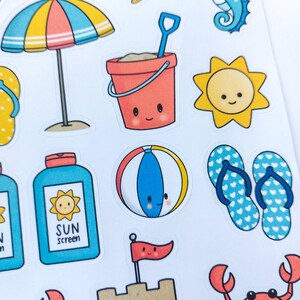 Beach Fun Sticker Bundle / Beach Theme Stickers / Summer Stickers / Sea ...