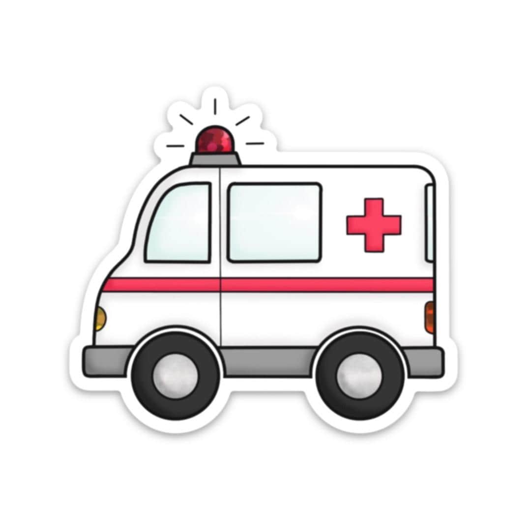 Ambulance Sticker / Glitter Sticker / Healthcare Sticker / Die Cut ...