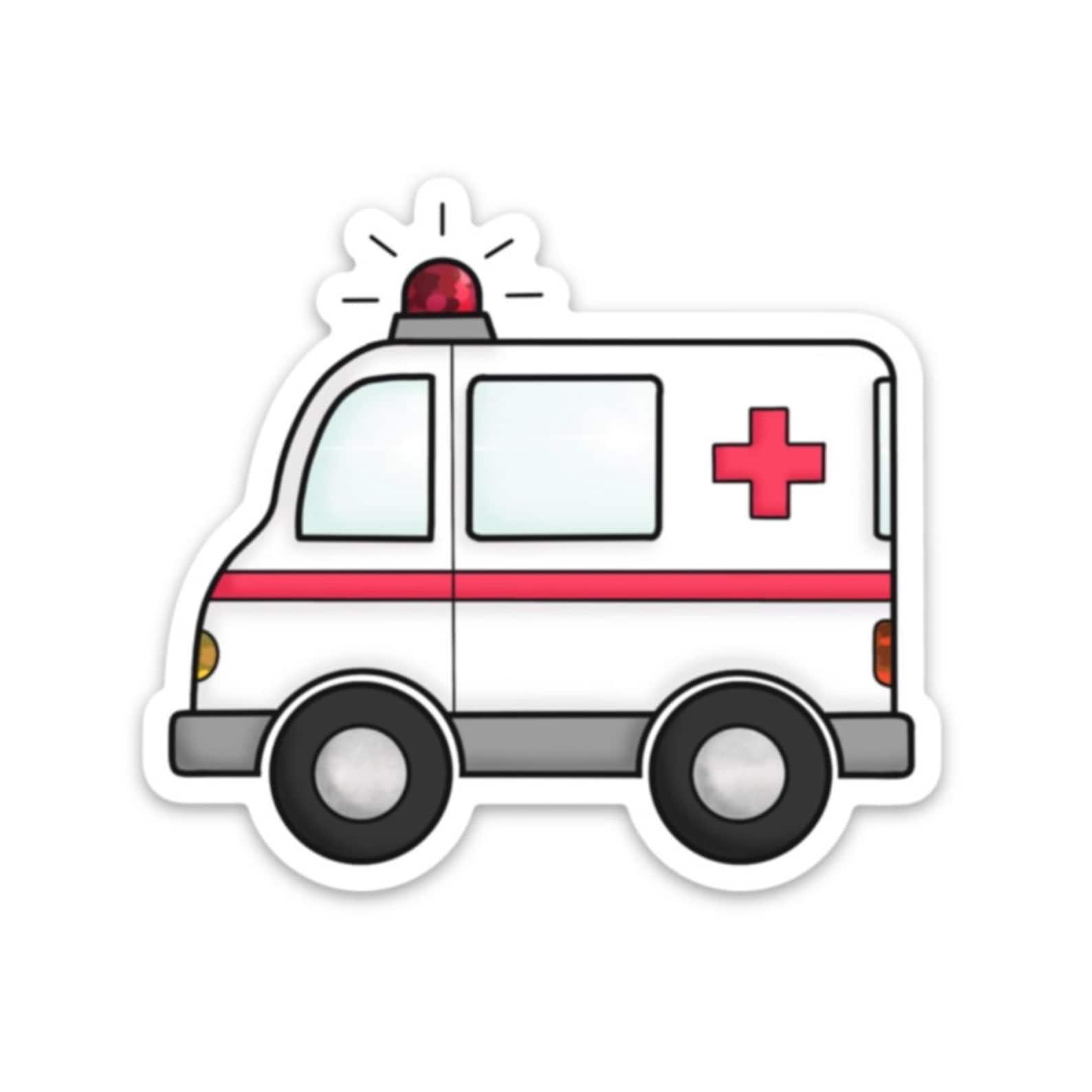 Ambulance Sticker / Glitter Sticker / Healthcare Sticker / Die Cut ...