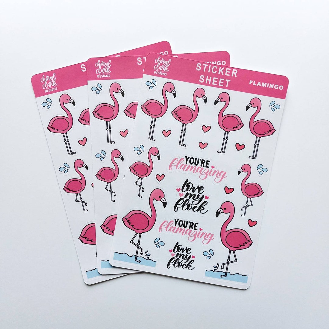 Flamingo Stickers / Planner Stickers / Flamingo Pun Stickers / Paper ...