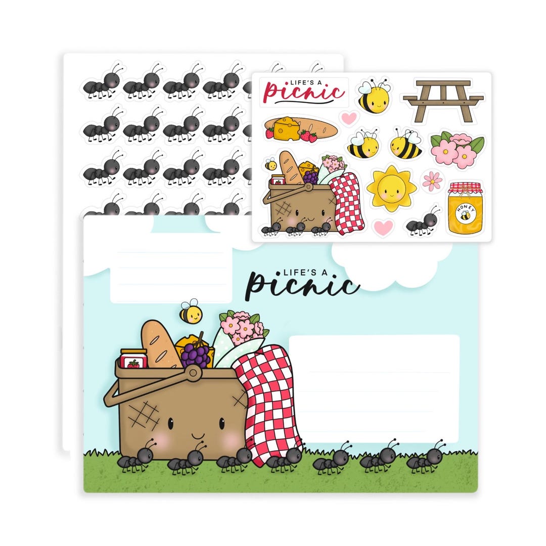 Picnic Themed Address Label Stickers / Pen Pal Happy Mail Stickers ...