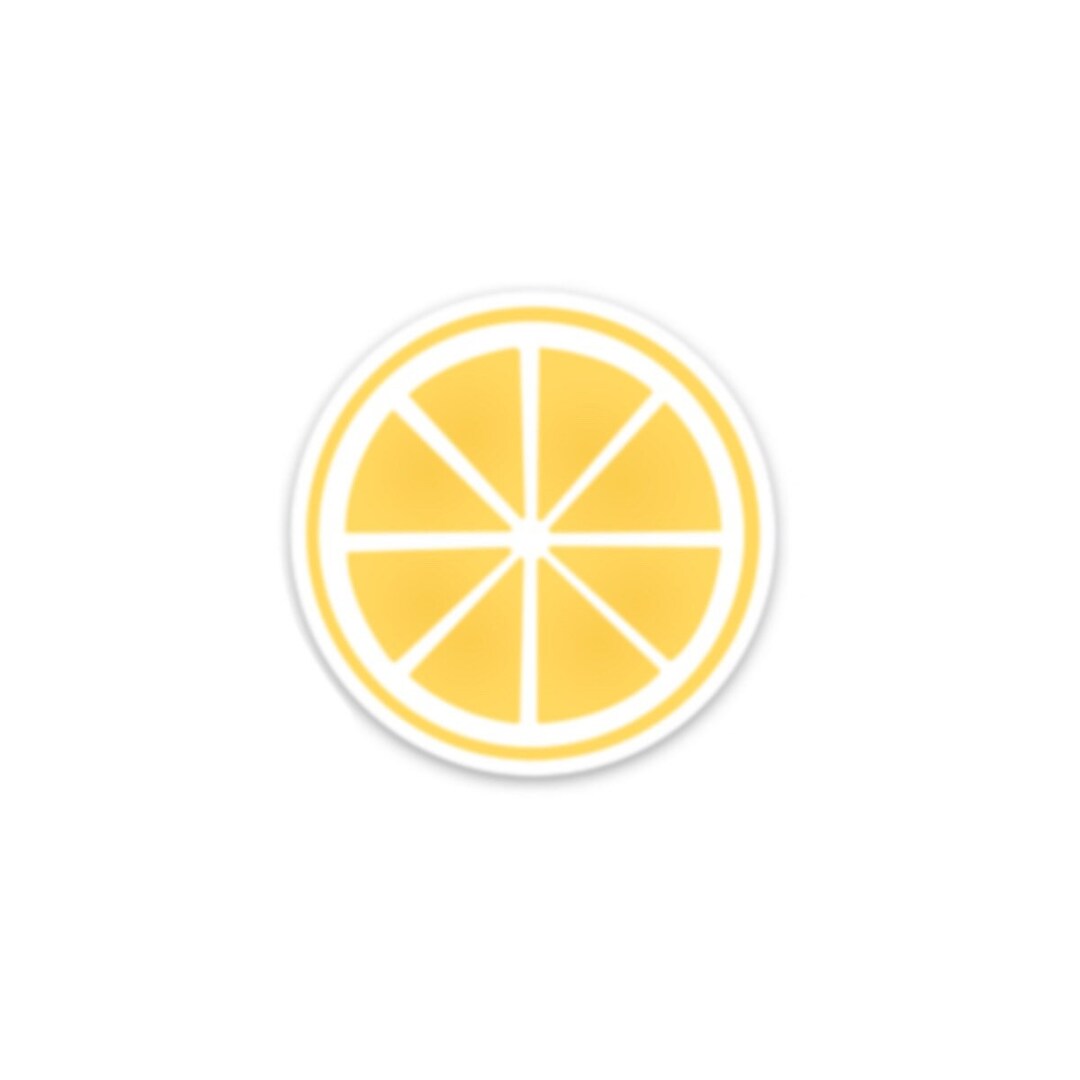 Lemon Sticker / Lemon Slice Sticker / Waterbottle Sticker / Die Cut ...