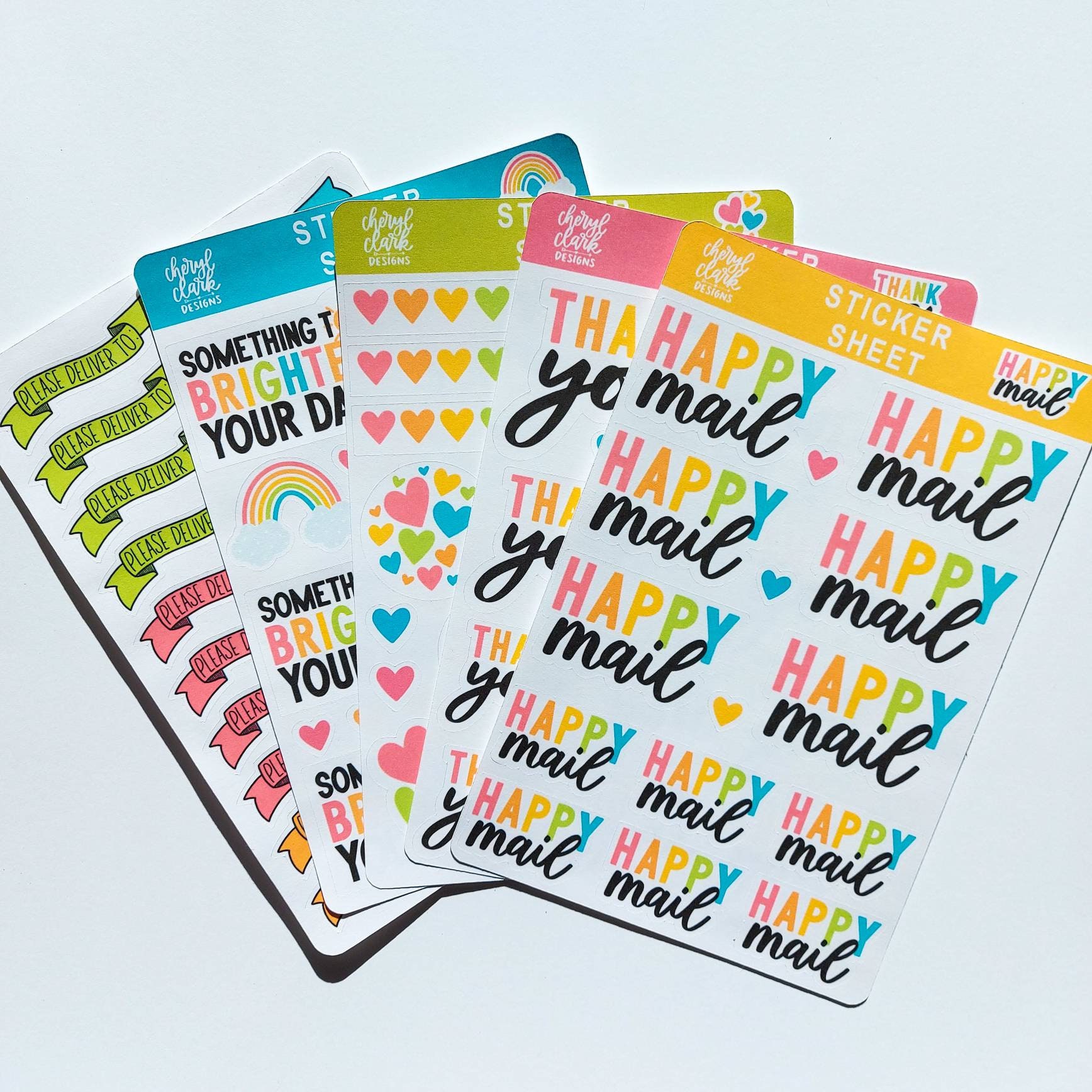 Happy Mail Sticker Bundle / Happy Mail Stickers / Thank You - Etsy