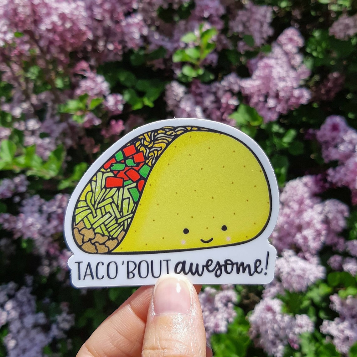 Taco Vinyl Sticker / Die Cut Sticker / Weatherproof Sticker / - Etsy
