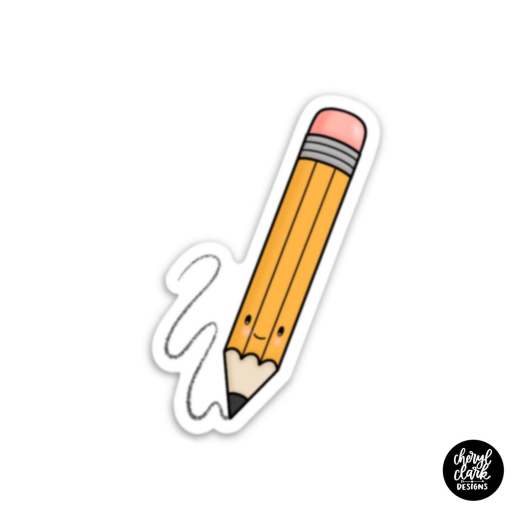 Pencil Vinyl Sticker / School Sticker / Teacher Sticker / Back to ...