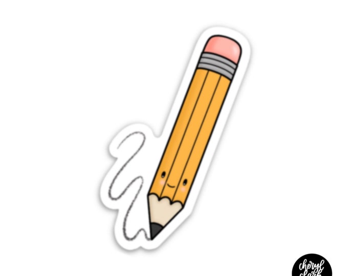 Pencil Vinyl Sticker / School Sticker / Teacher Sticker / Back to ...