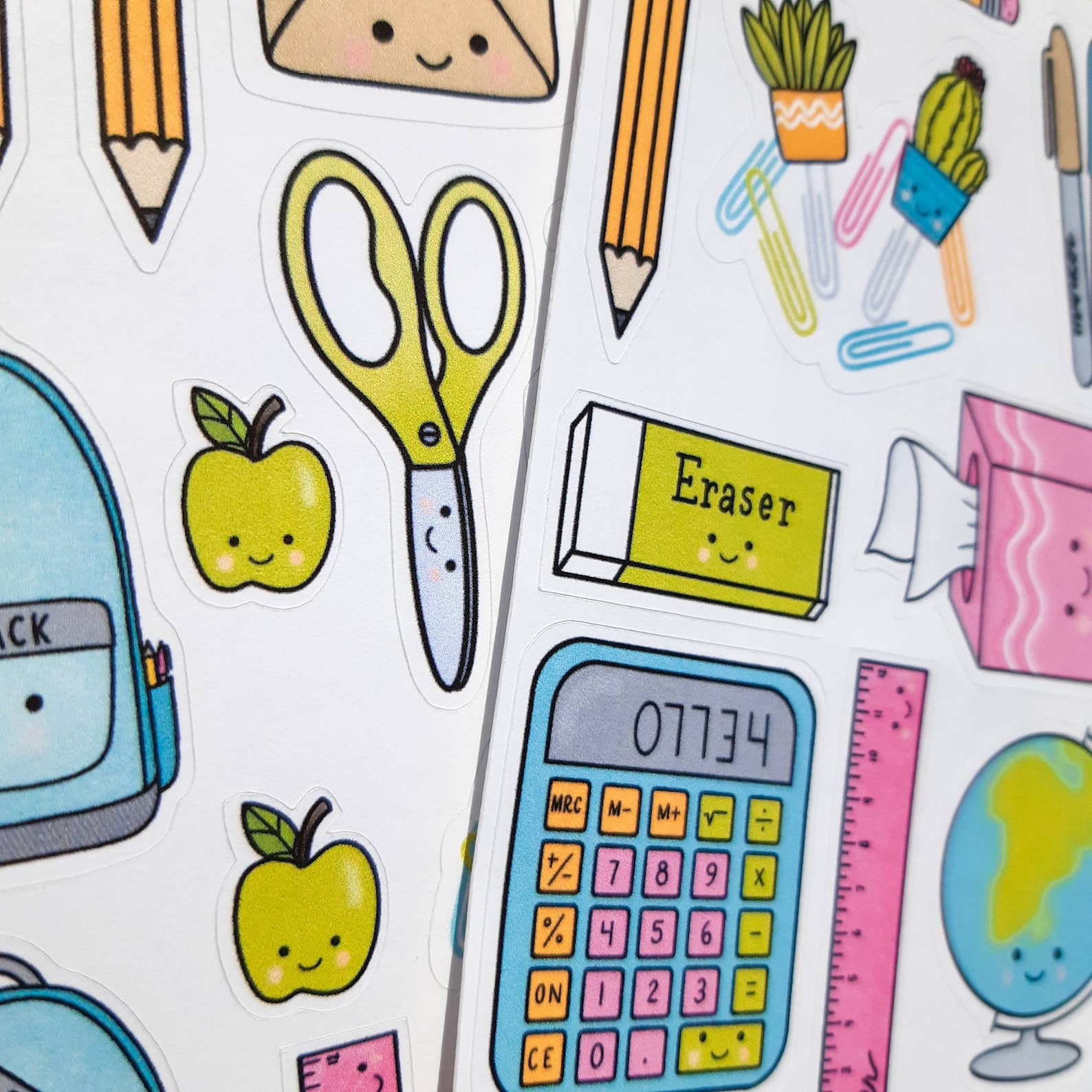 School Supply Stickers / Planner Stickers / Sticker Sheet / | Etsy Canada