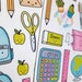 School Supply Stickers / Planner Stickers / Sticker Sheet / Hand Drawn ...