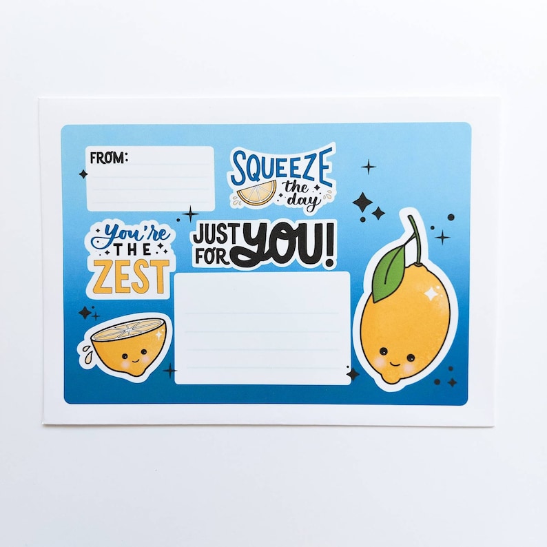 Lemon Address Label Stickers / Pen Pal Happy Mail Stickers / Stickers ...