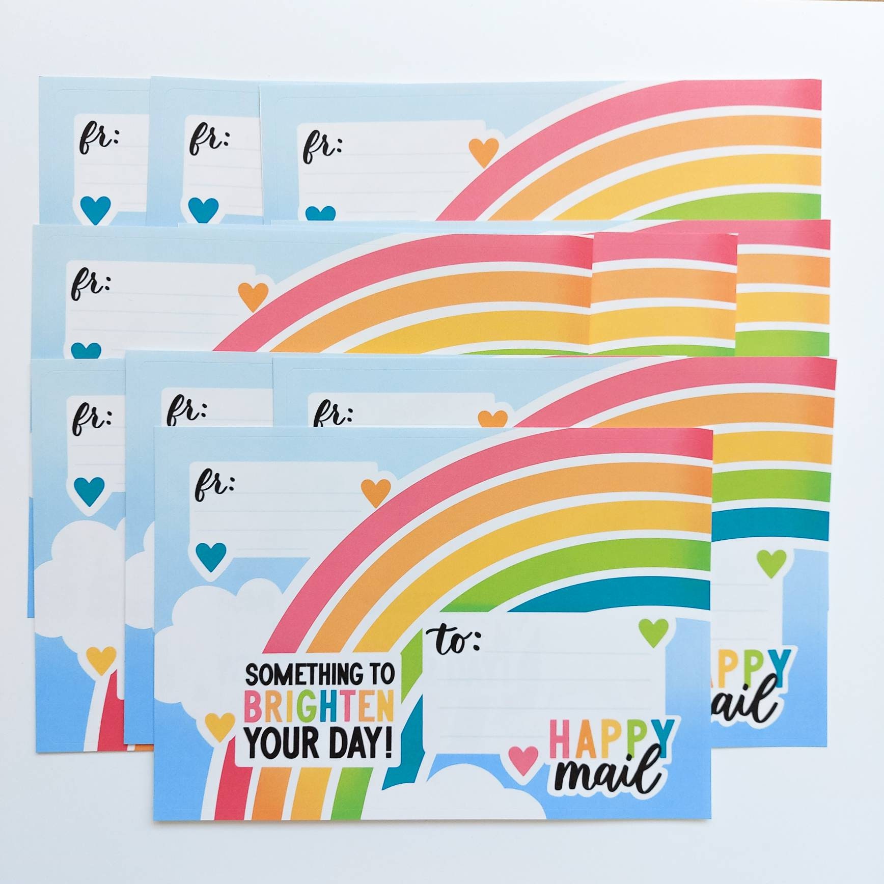 Rainbow Address Label Stickers / Pen Pal Happy Mail Stickers / - Etsy
