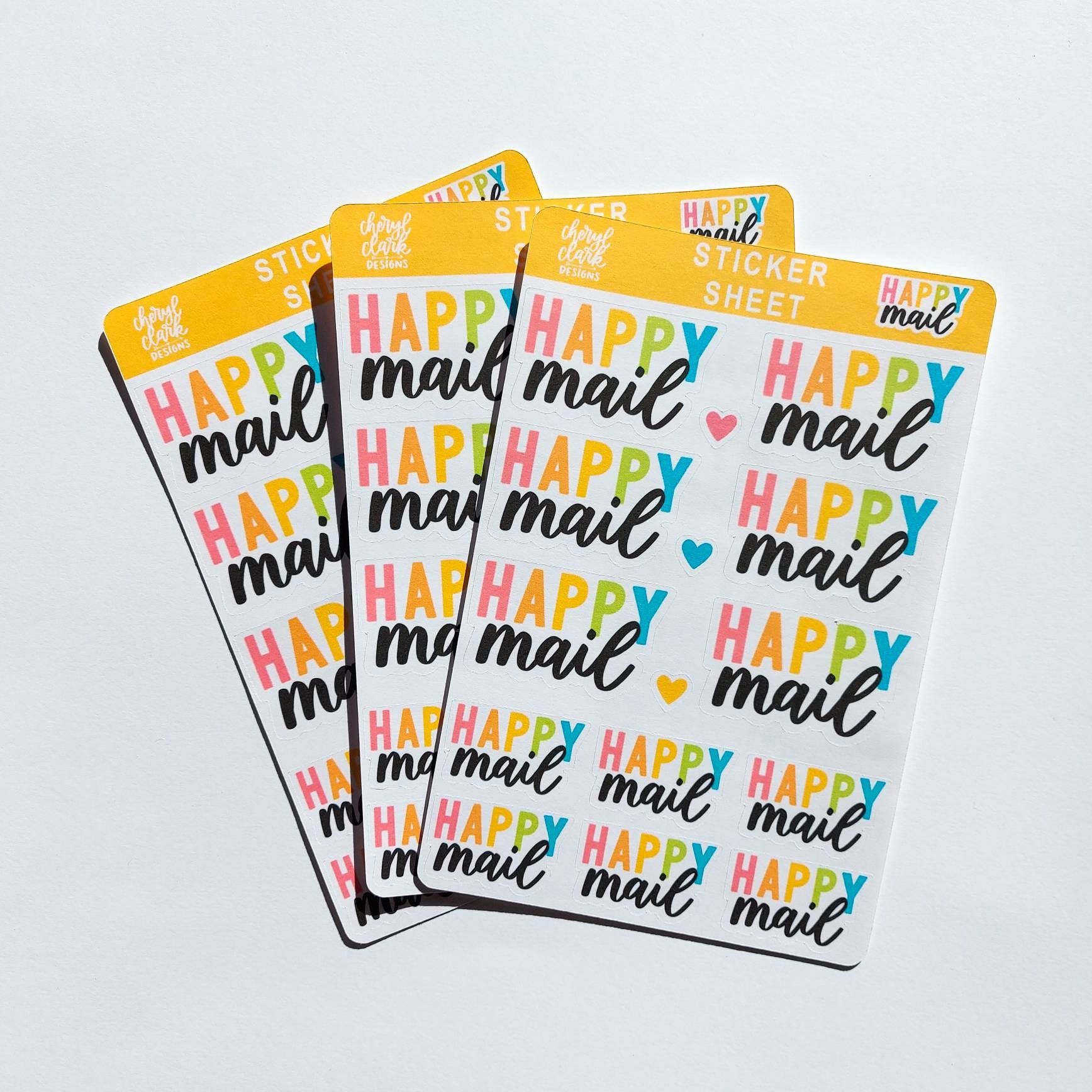 Happy Mail Stickers / Rainbow Mail Stickers / Brighten Your | Etsy