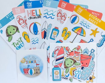 Beach Theme Stickers - Etsy
