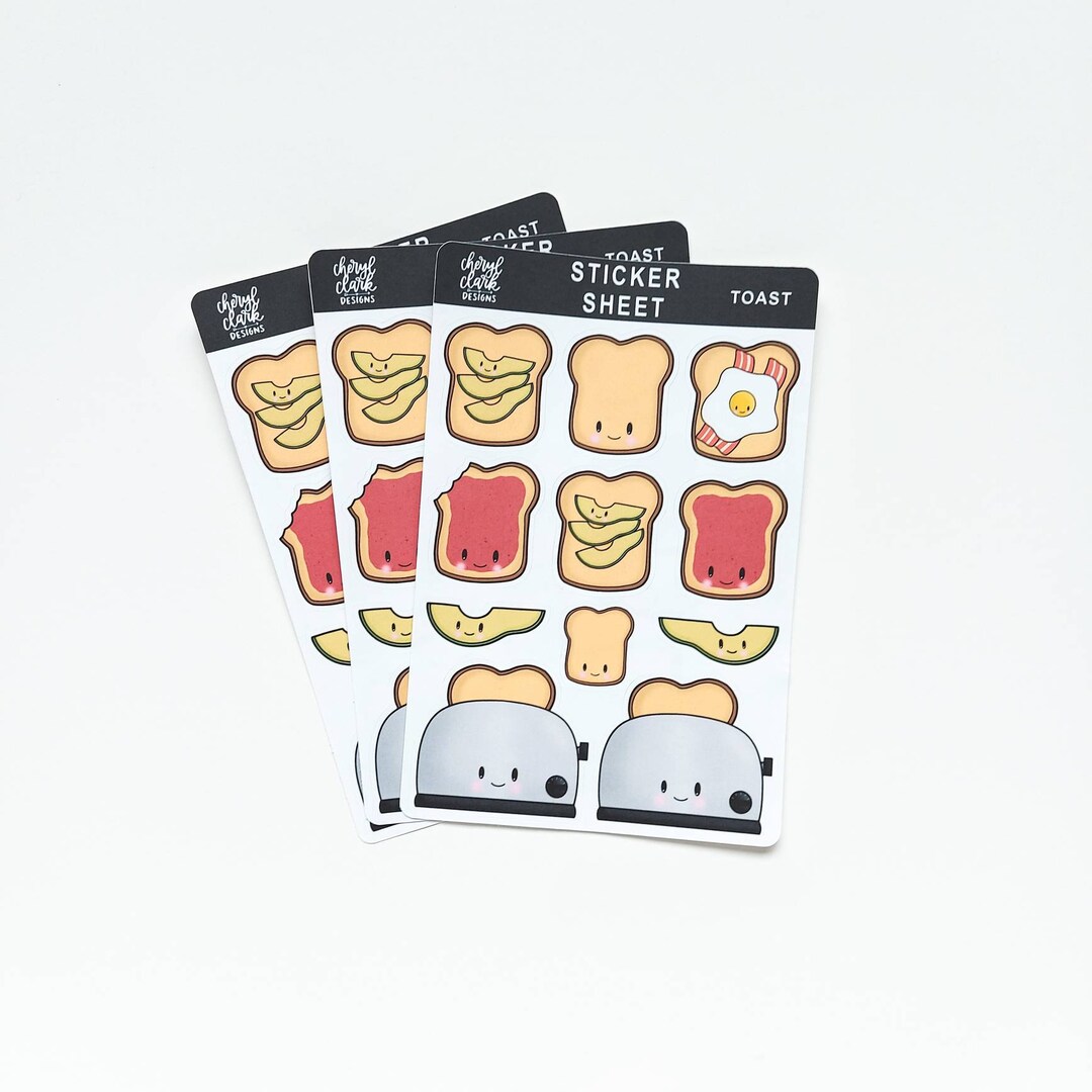 Toast Sticker Sheets / Breakfast Stickers / Brunch Sticker Sheets ...