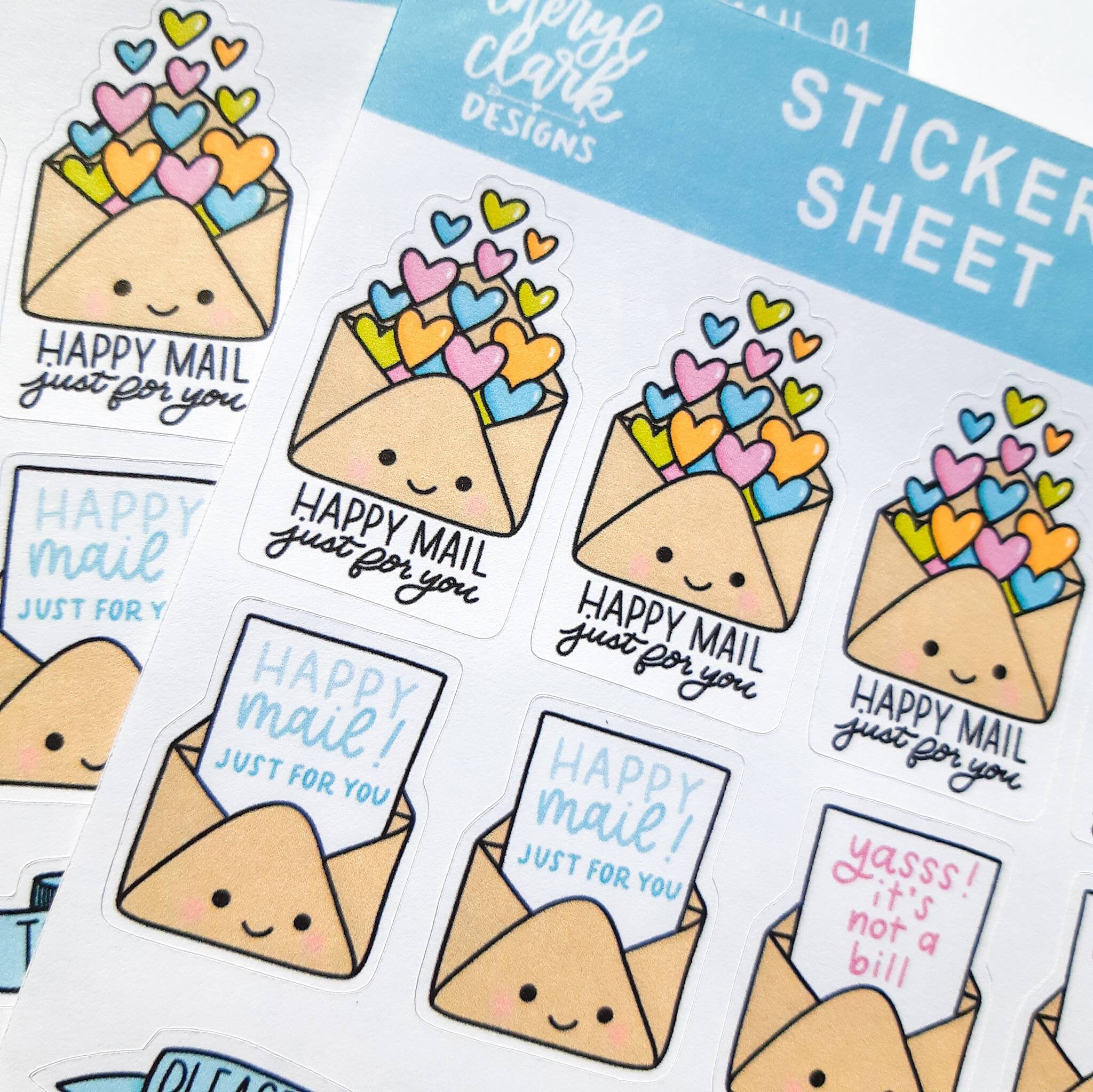 Happy Mail Stickers / Snail Mail Stickers / Paper Stickers / - Etsy Canada