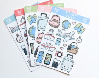 TRAVEL Sticker Sheet / Vacation Planner Stickers / Planner & Journal ...